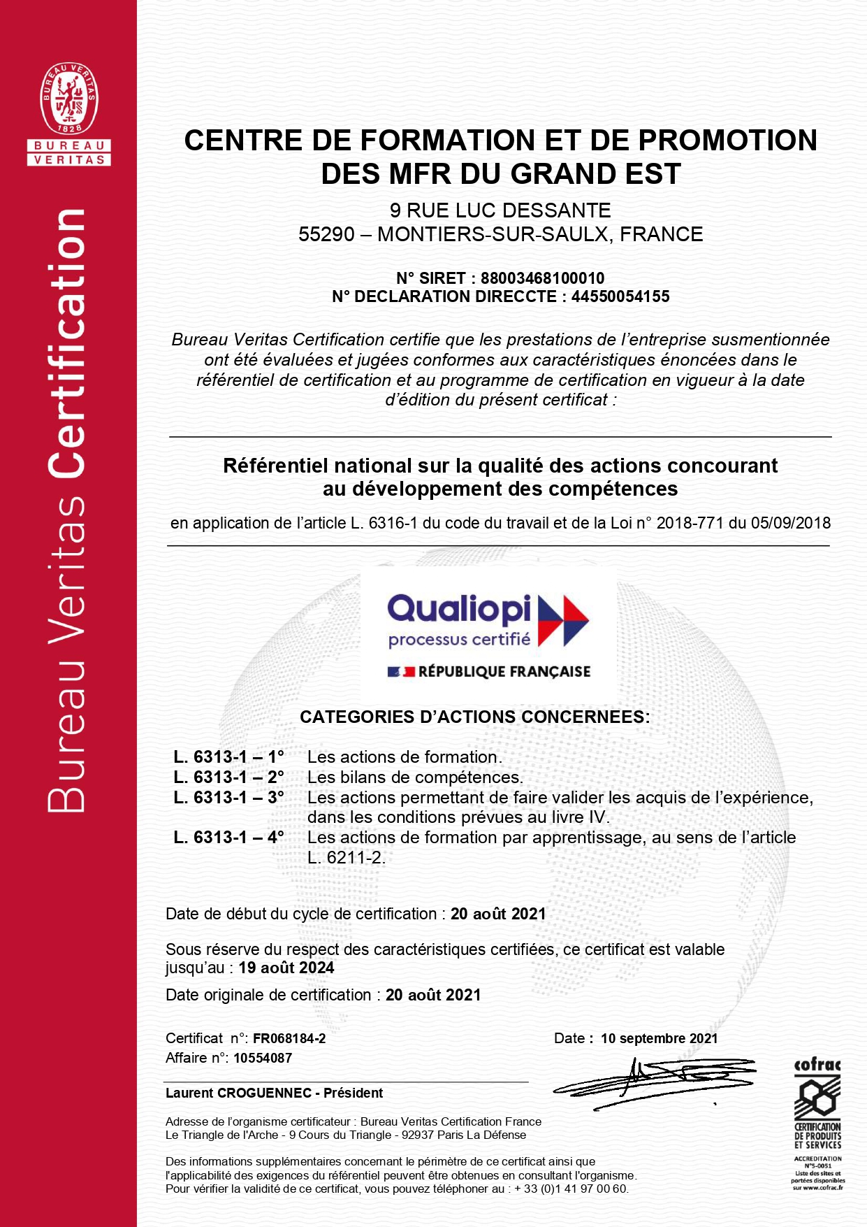 Qualiopi et les chiffres du CPF des MFR du Grand Est